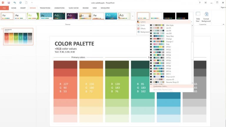 How to Customize PowerPoint Color Palette - Slideson