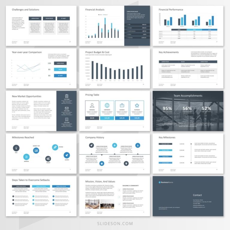 Free Annual Report PowerPoint Template - Instant Download