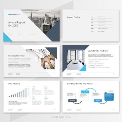 Free Annual Report PowerPoint Template - Instant Download