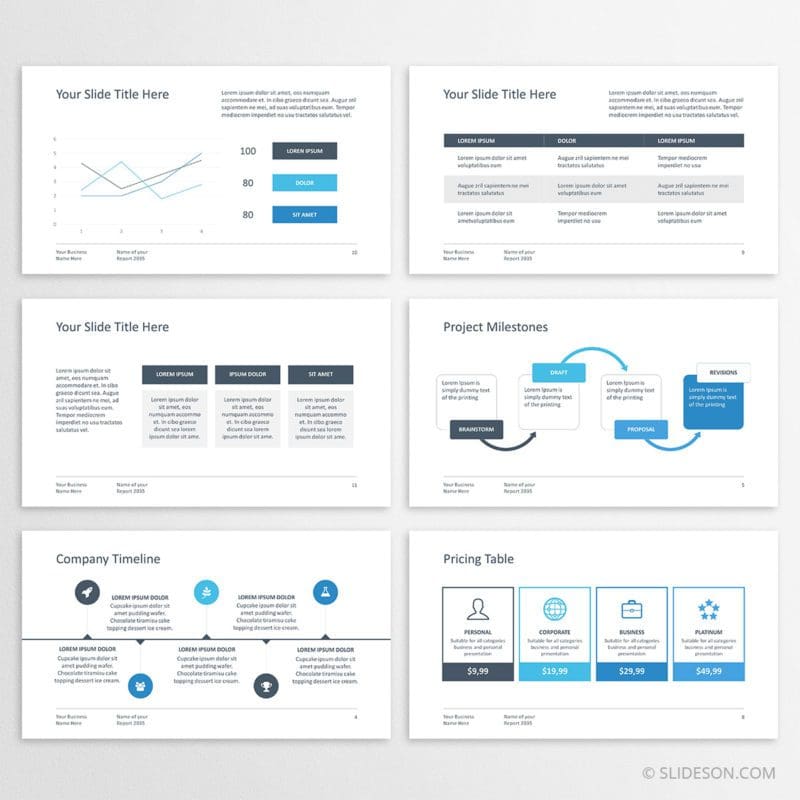 Free Annual Report PowerPoint Template - Slideson
