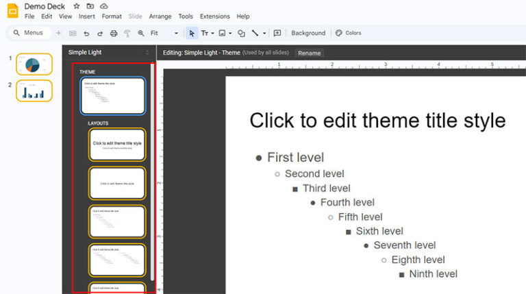 How to Edit Theme Builder (Master Slides) in Google Slides - Slideson
